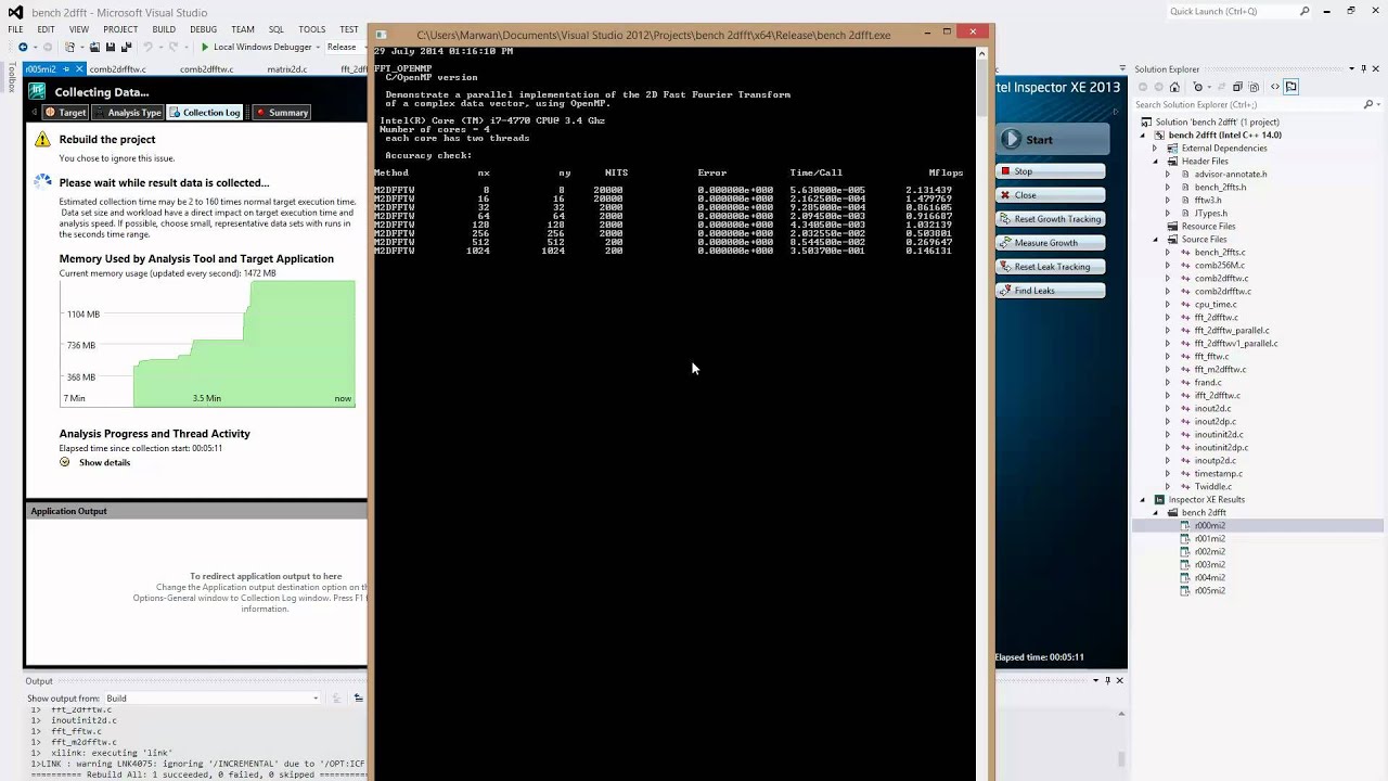 Proposed Parallel FFTW executed on 4 cores for 2D FFT applications ...