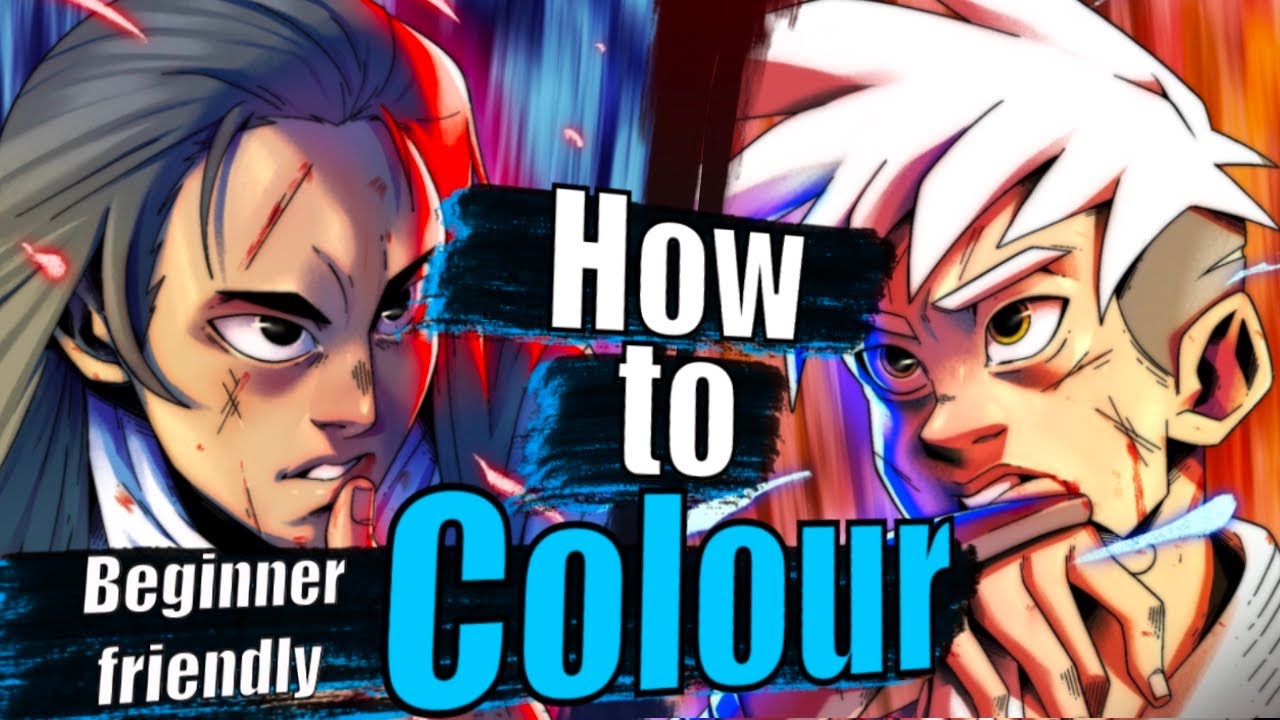 4 STEP Beginner Friendly Colouring Workflow | Sketch to Full Colour in ...