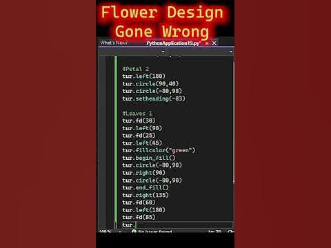 Flower design in python turtle gone wrong #python #programming #shorts #viralshorts - YouTube