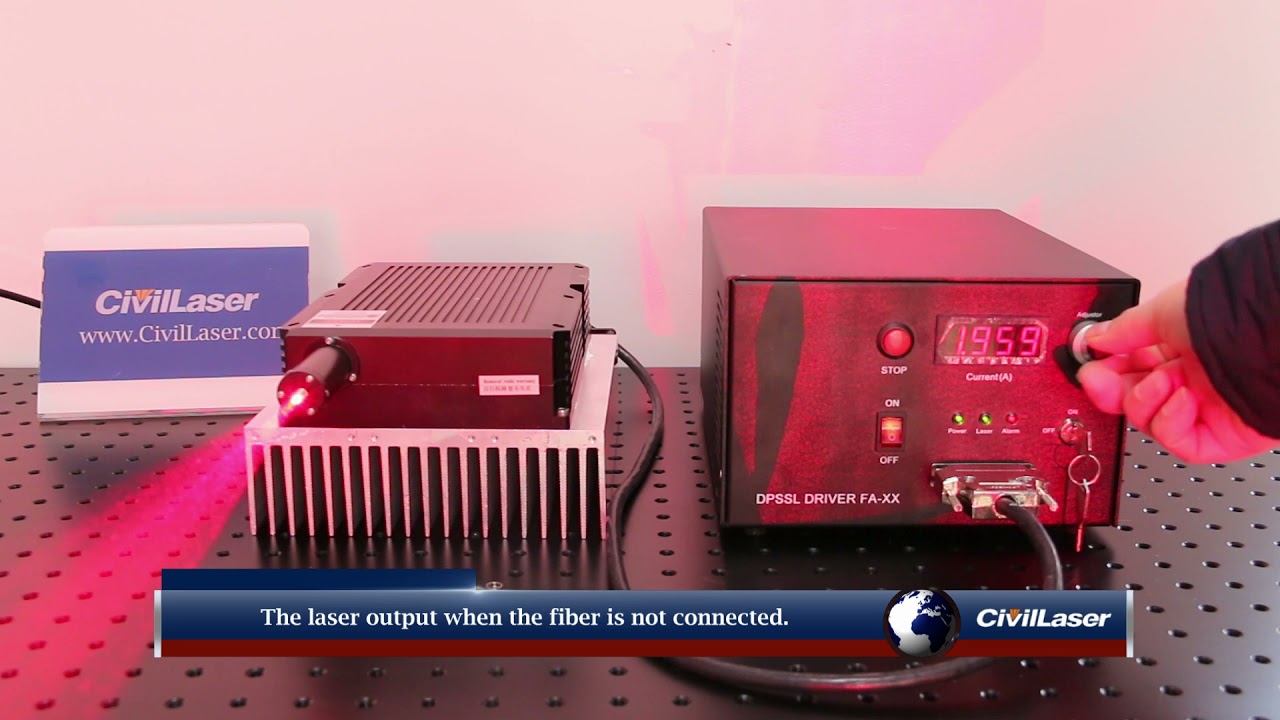 638nm 30W Fiber Coupled Laser System - YouTube