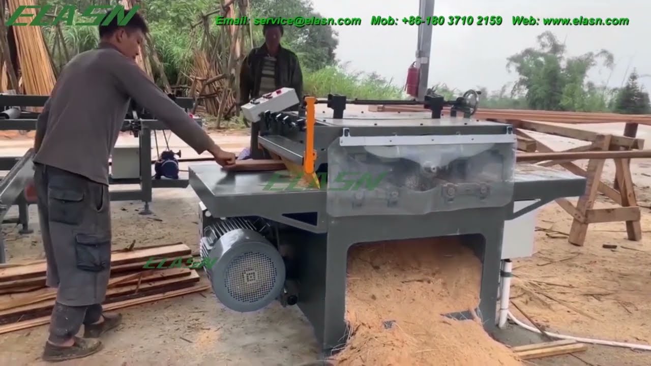 Elasn WoodWorking Round Log Circular Saw Machine for Raw Wood Log - YouTube