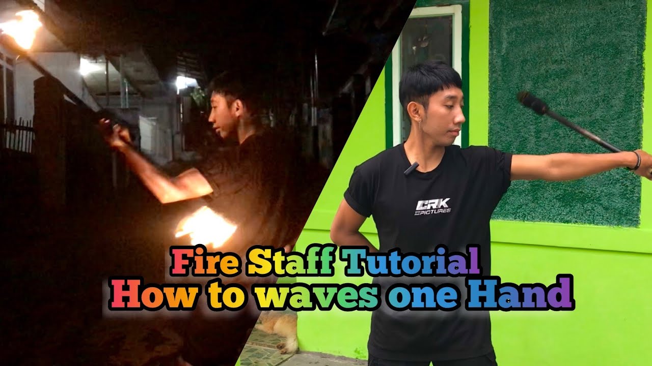 How to waves One Hand fire Staff #turorial #waves - YouTube