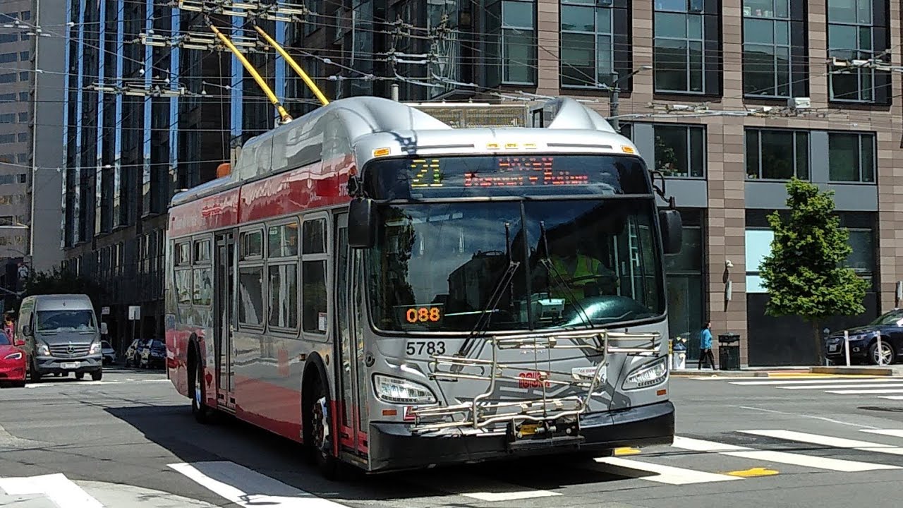 SF Muni 2018 New Flyer XT40 5783 on Route 21 Hayes - YouTube