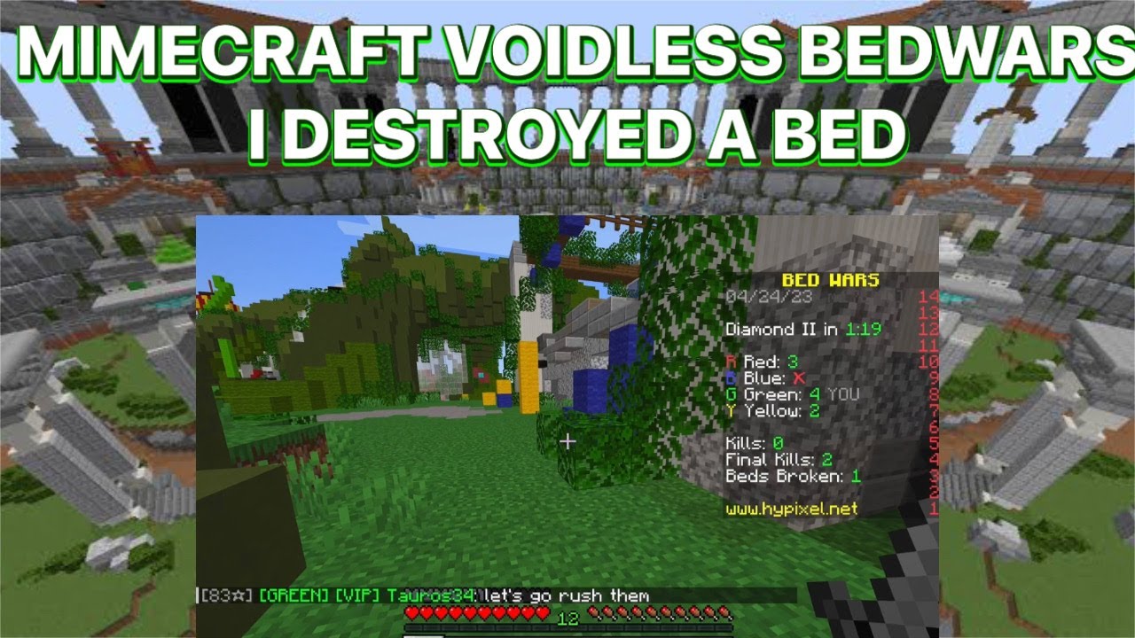 MINECRAFT VOIDLESS BEDWARS I DESTROYED A BED - YouTube