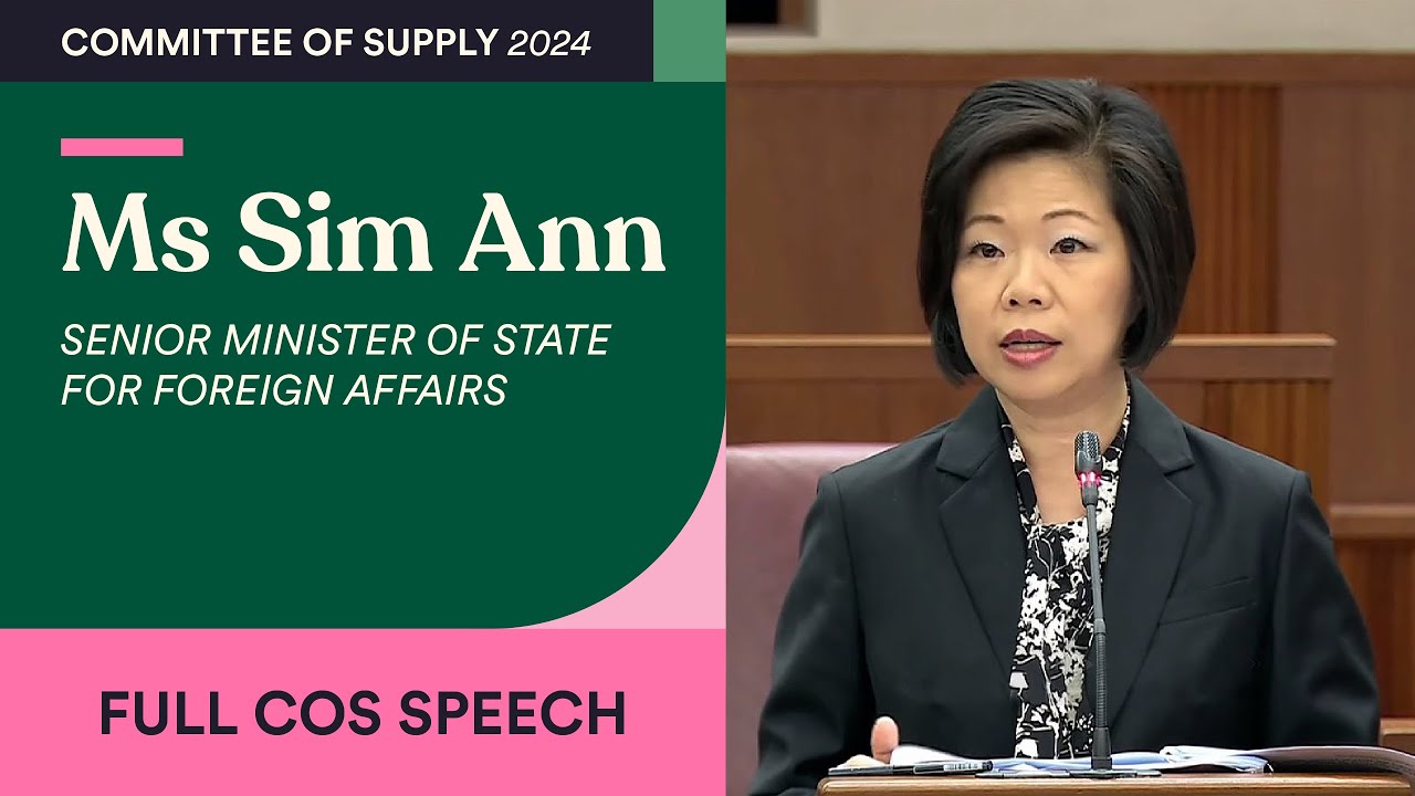 MFA COS 2024: Speech by Senior Minister of State for Foreign Affairs Ms ...