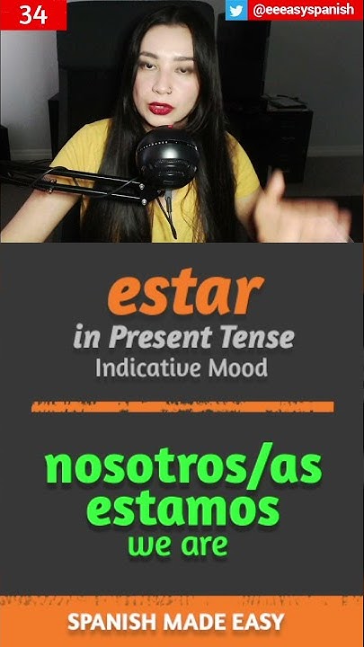 1 Minute Spanish: ESTAR CONJUGATION, PRESENT TENSE, INDICATIVE MOOD # ...