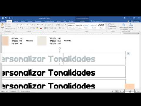 Como Personaliza Colores en Word/How to do RGB Color Palette - YouTube