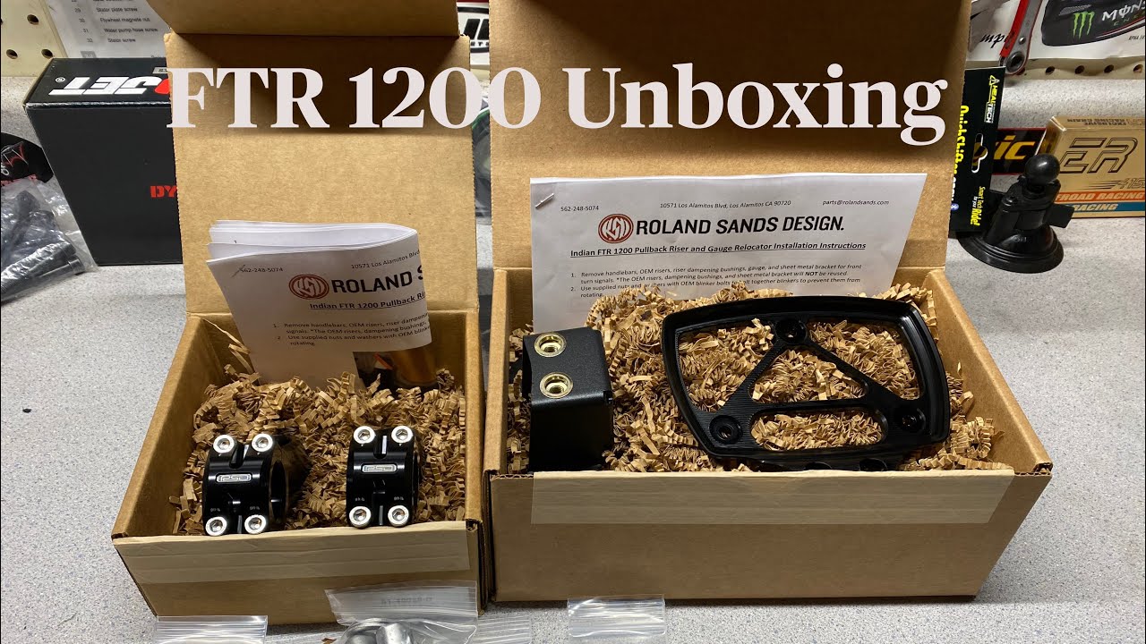 FTR 1200 RSD Pullback Riser and Gauge Relocator Unboxing - YouTube
