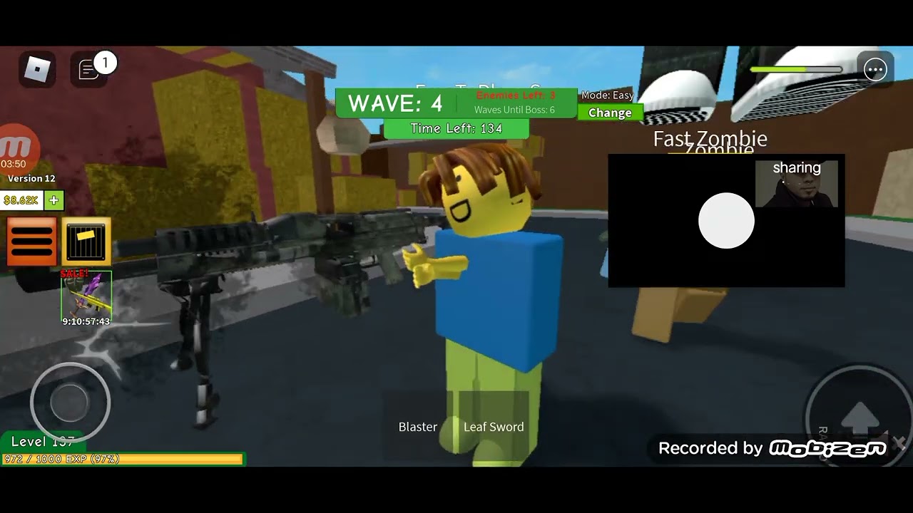 Playing with my friend bob bg real & playing roblox-zombie attack - YouTube