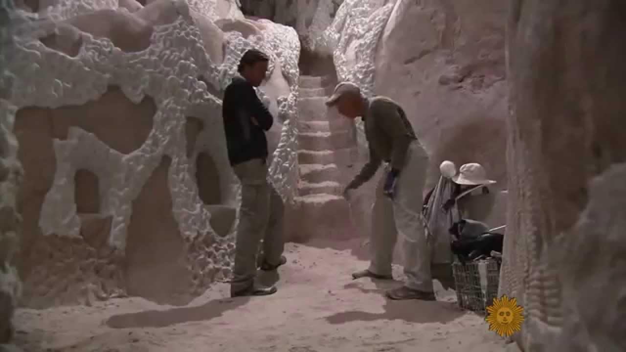 Cave digging artist finds inspiration underground - YouTube