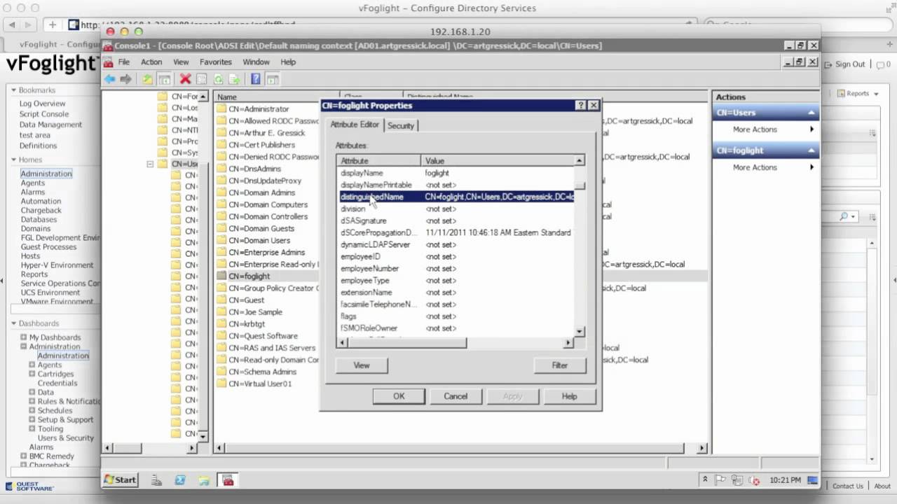 vFoglight Active Directory Setup - YouTube