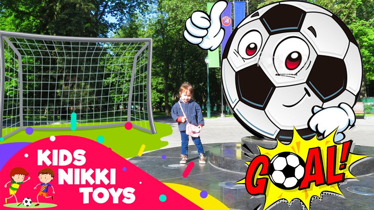 Nikki plays football | Kids Nikki Toys - YouTube