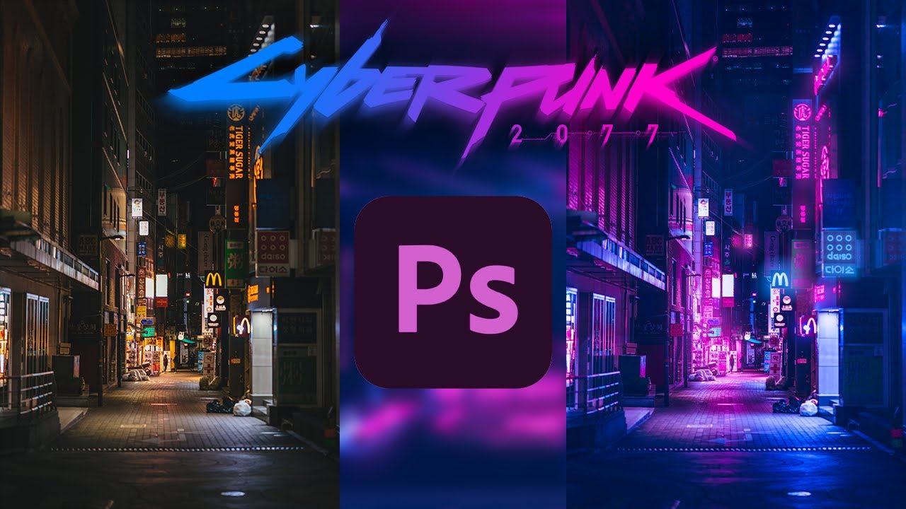 CYBERPUNK Color Effect [ Photoshop Tutorial ] in less than 5 min - YouTube
