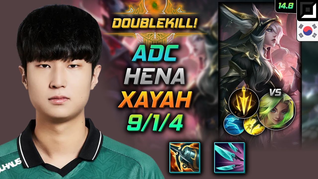 Xayah Adc Build Hena Kraken Slayer Lethal Tempo - LOL KR Challenger Patch 14.8 - YouTube