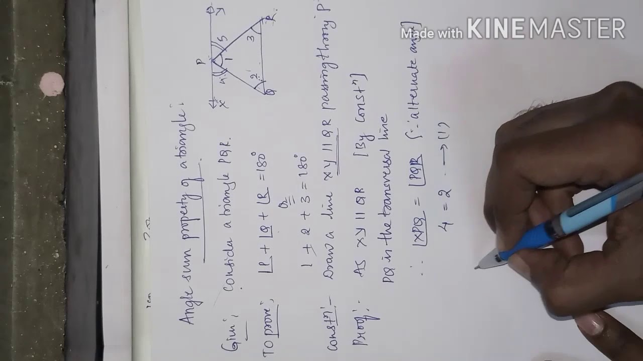 Lines & angles class 9 CBSE Part 9 ( Angles sum of property of triangle ...