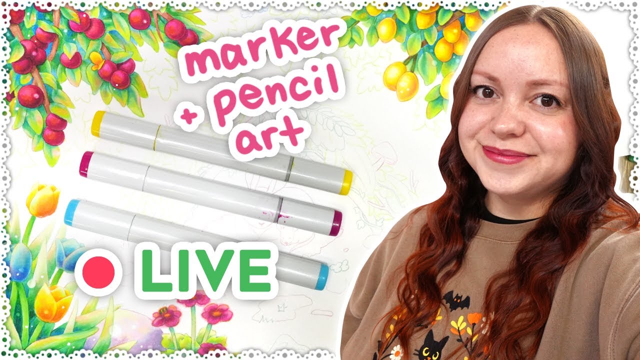 Cozy Forest Marker Art 🔴 LIVE - YouTube