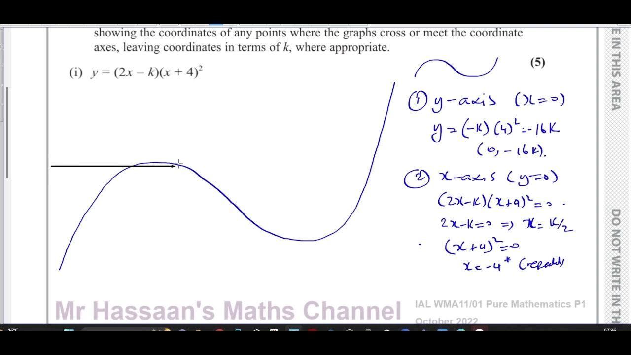 WMA11/01 (Edexcel) IAL P1 October 2022, Q6, Graphs, Sketching Cubic & Reciprocal Graphs - YouTube