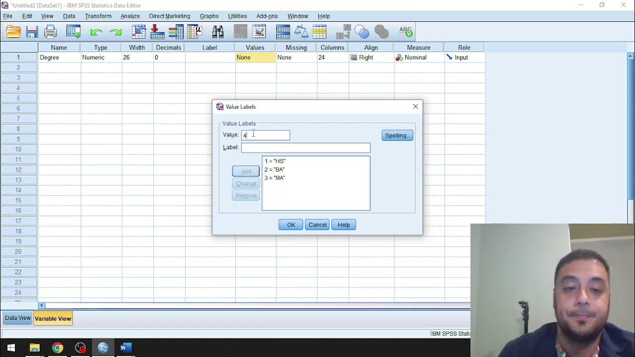 Assigning Labels to Numerical Values in SPSS - YouTube