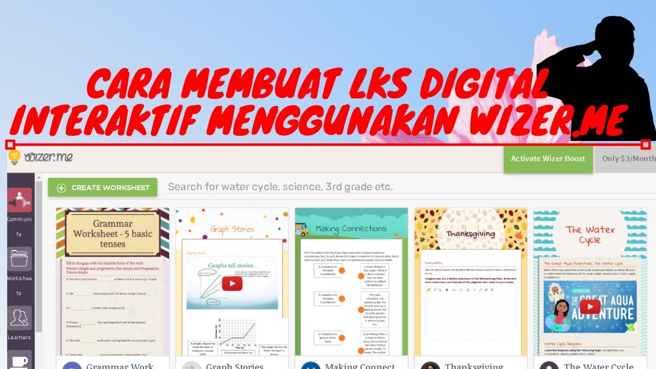 CARA MEMBUAT LEMBAR KERJA SISWA(LKS) DIGITAL INTERAKTIF MENGGUNAKAN WIZER.ME - YouTube