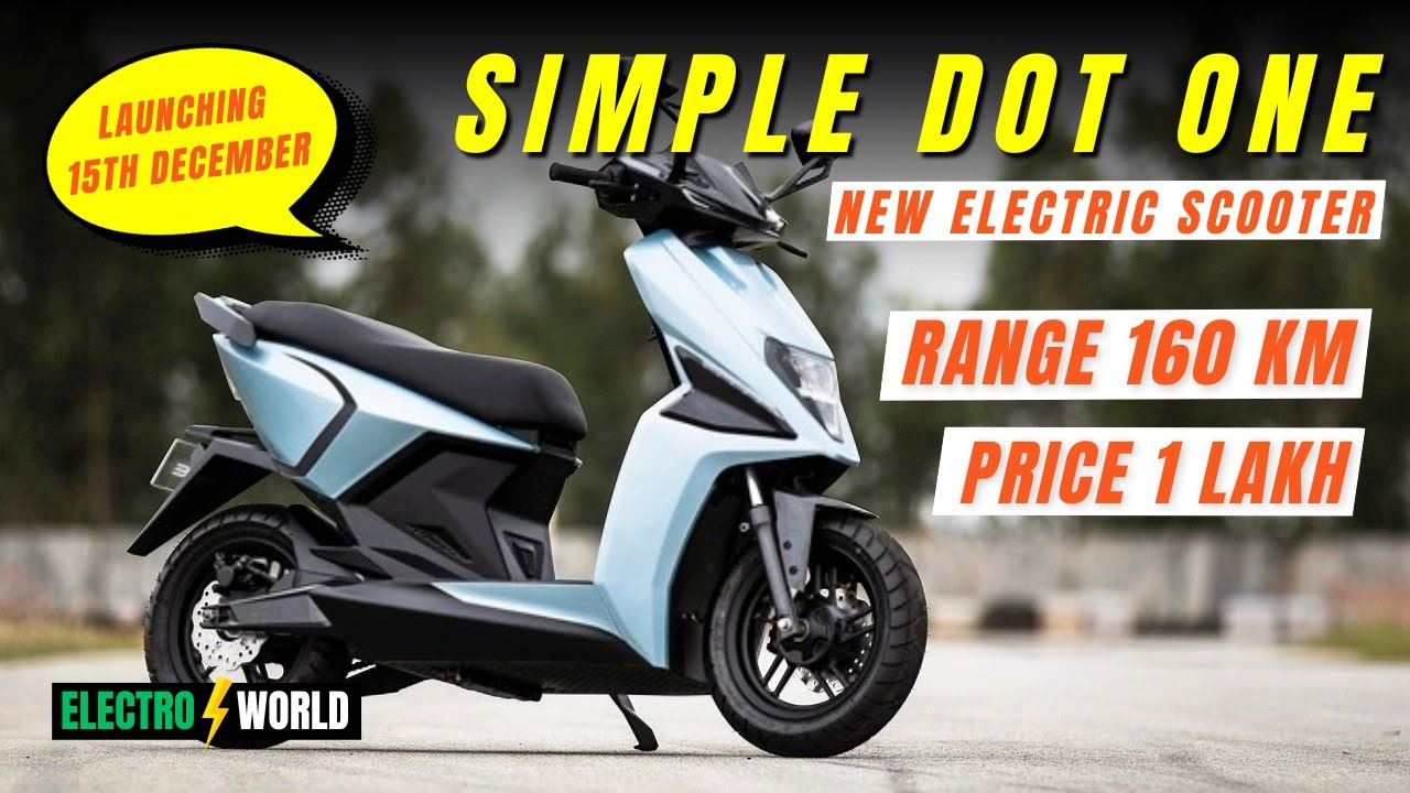 Simple Dot One Electric Scooter to be launched on Dec 15, 2023 ...