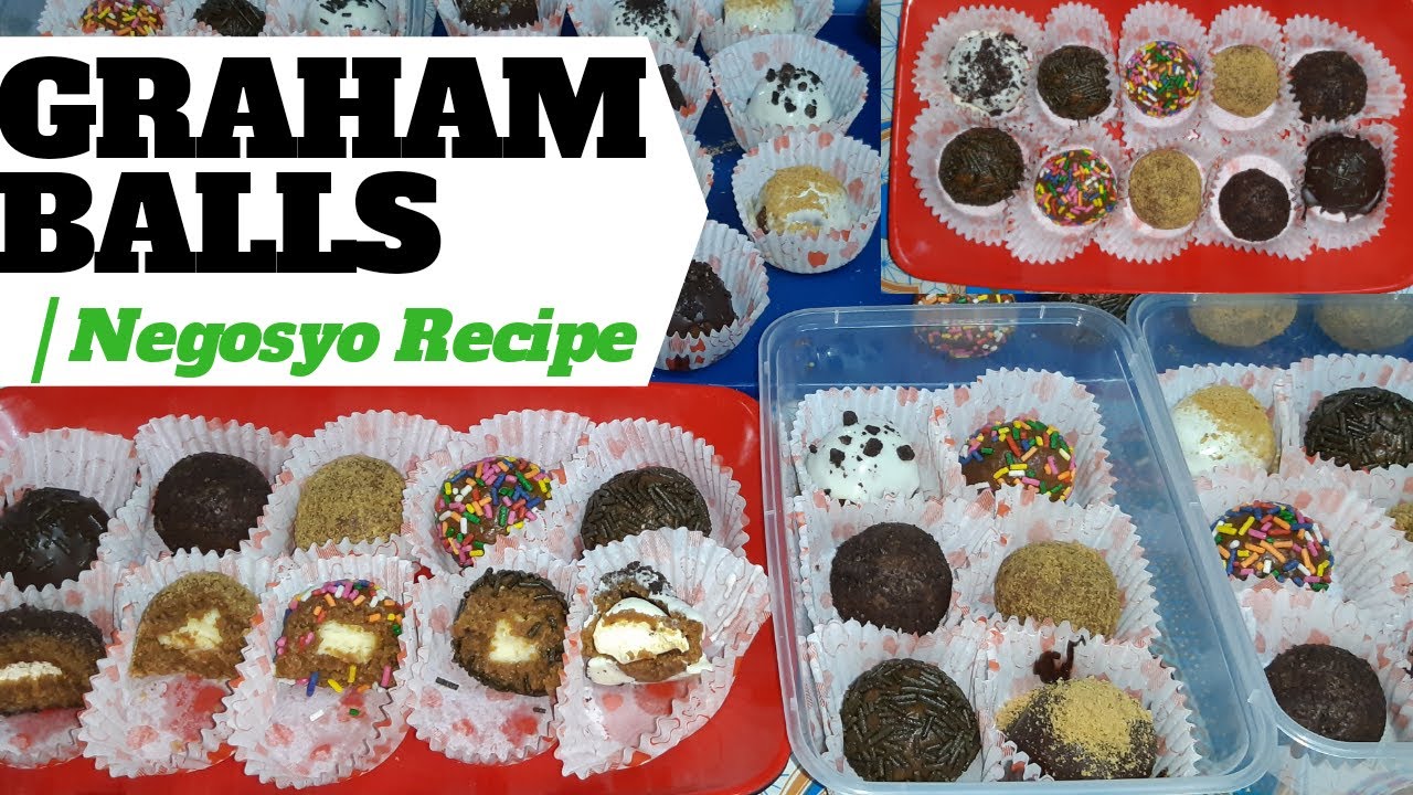 EASY GRAHAM BALLS | Assorted Fillings & Toppings | Negosyo Recipe - YouTube