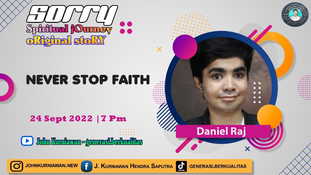 Never Stop Faith - Daniel Raj - YouTube