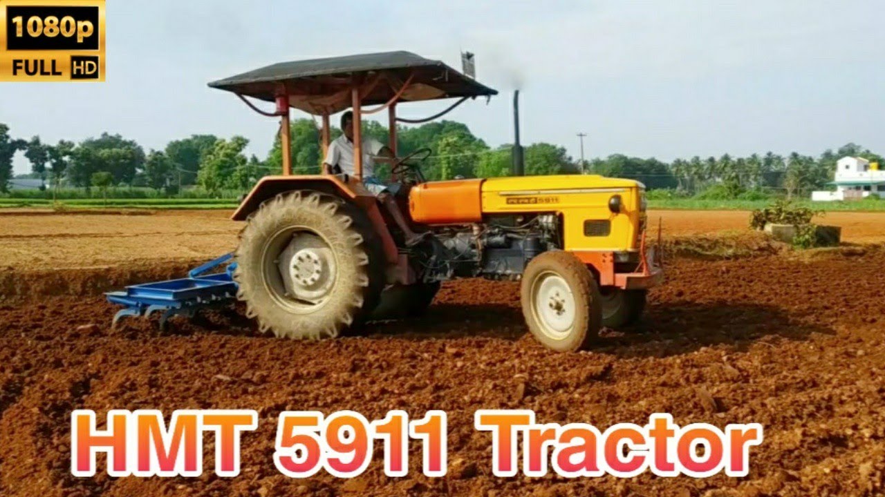HMT 5911 tractor ploughing in field | Tractor videos |#come the village ...