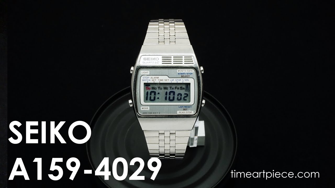 Seiko A159-4029 Vintage Digital LCD Chronograph Alarm Quartz Watch ...