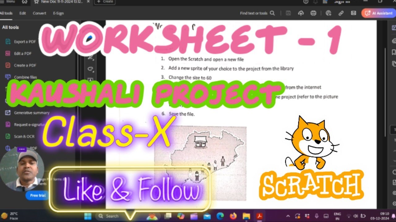 Kaushali Class-X(Scratch worksheet-1) - YouTube