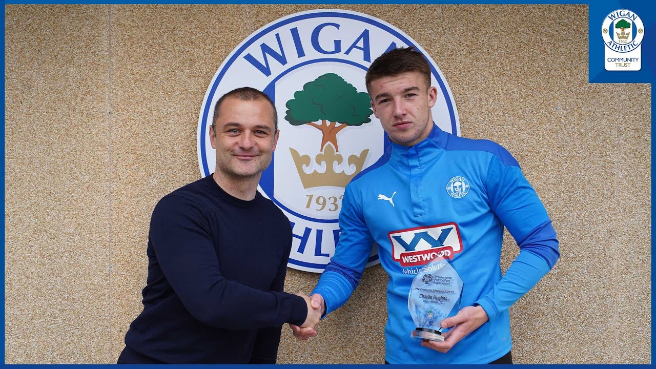 Charlie Hughes named 22/23 PFA Community Champion of the Season - YouTube