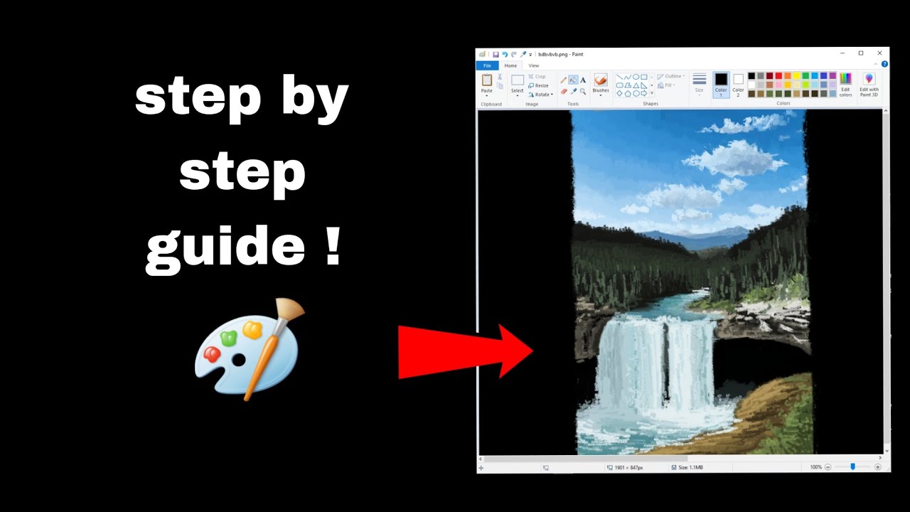 Step by Step : how to paint landscapes - YouTube