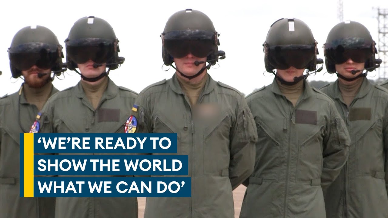 Ukrainian pilots destined for F-16s complete RAF training - YouTube