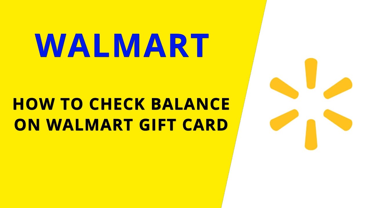 How to check balance on Walmart Gift card - YouTube