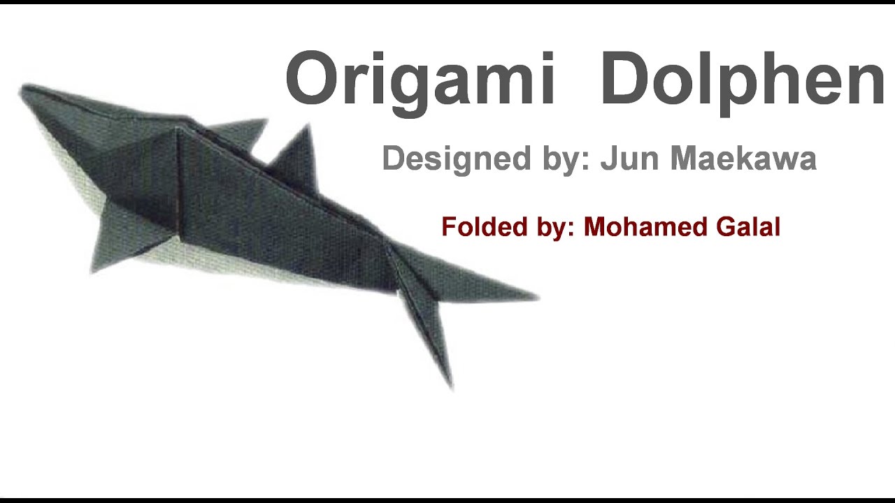 Origami Dolphin tutorial (HD) - YouTube