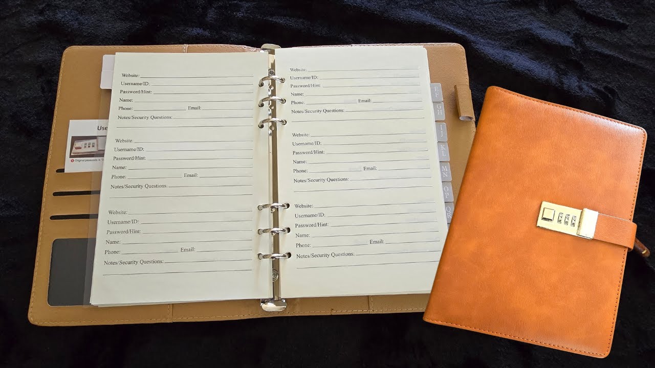 BTSFTOGET Password Book with Alphabetical Tabs & Lock | Review - YouTube