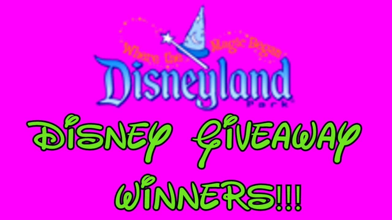 Disney Giveaway Winners!!! - YouTube