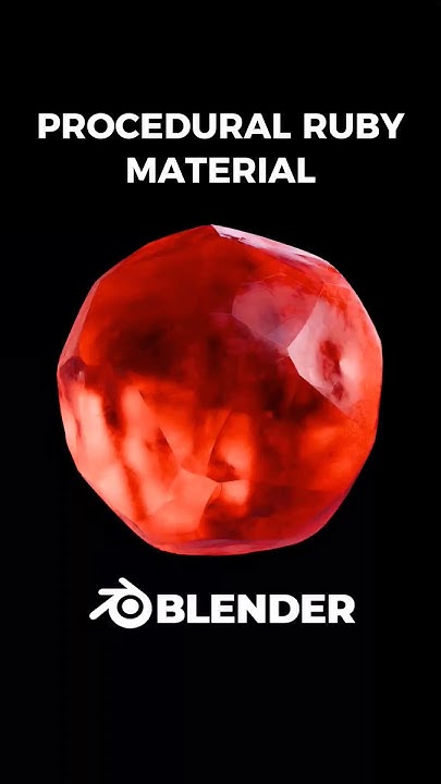 Procedural ruby material in Blender 🛑#3d #blender3d #b3d #Blender # ...