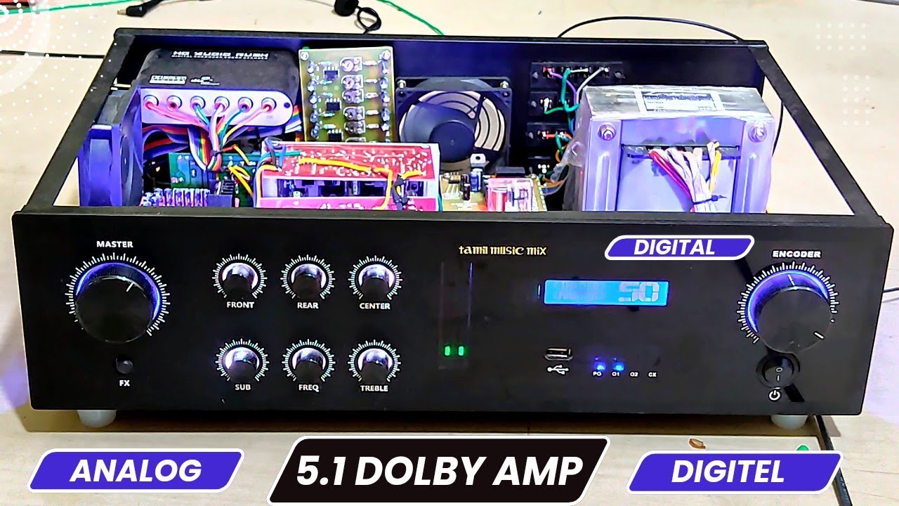 5.1 Dolby Dts Digital Power amplifier / digital + Analog amplifier ...