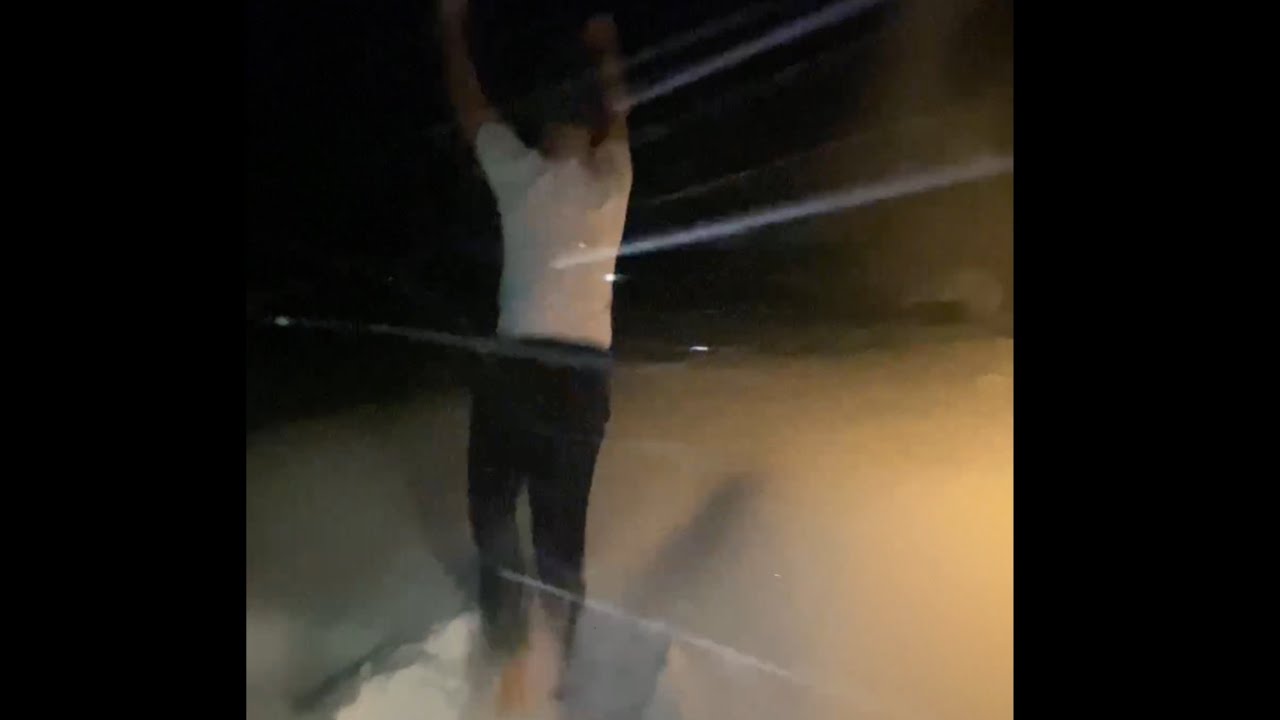 Jumping into snow in the middle of a blizzard - YouTube