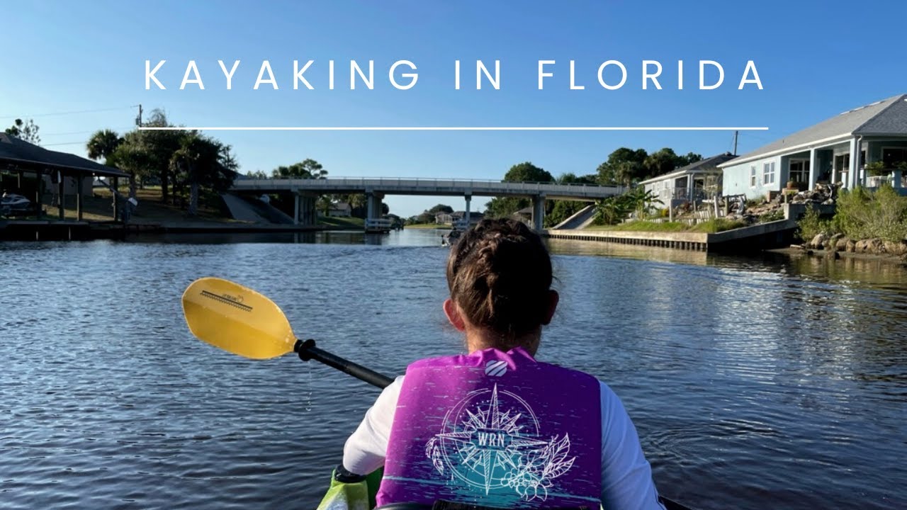 Tandem Kayaking 🛶 with kids in Florida Canals - YouTube