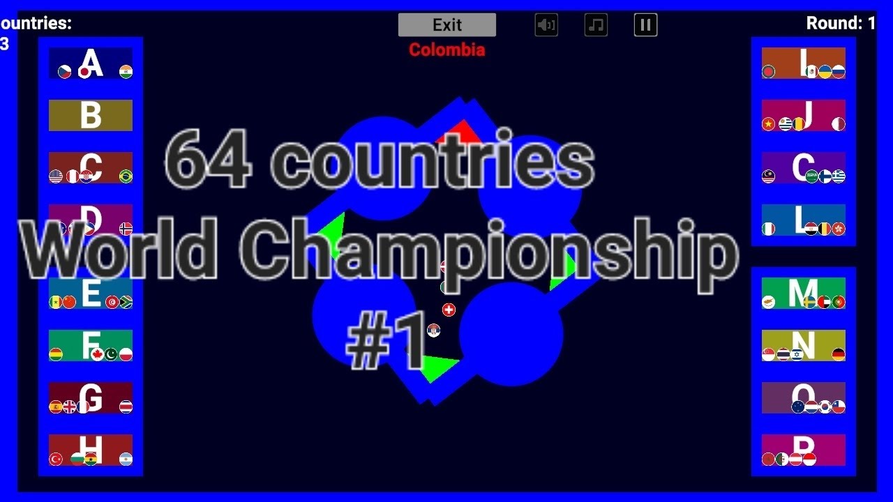 World Championship #1 ~ 64 countries marble race #11~ in Algodoo ...
