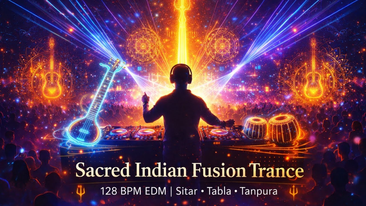 Sacred Indian Trance EDM 🕉️ | Sitar, Tabla & Tanpura Fusion (128 BPM ...