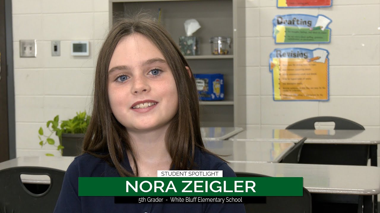 Student Spotlight: Nora Zeigler, White Bluff Elementary School - YouTube
