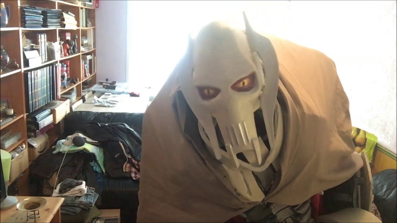 Home made General Grievous cosplay! Kit up and demo - YouTube