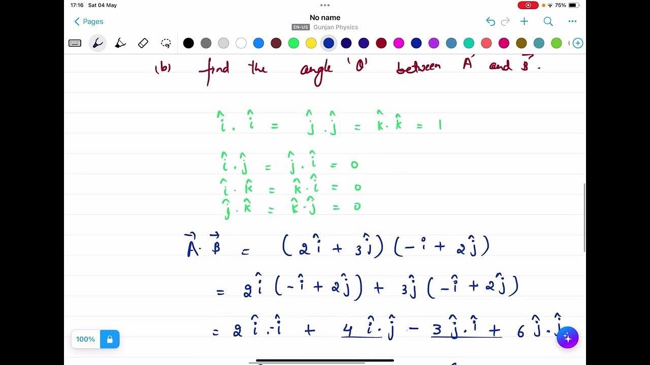NUMERICAL 2 ( DOT PRODUCT- WORK DONE) - YouTube