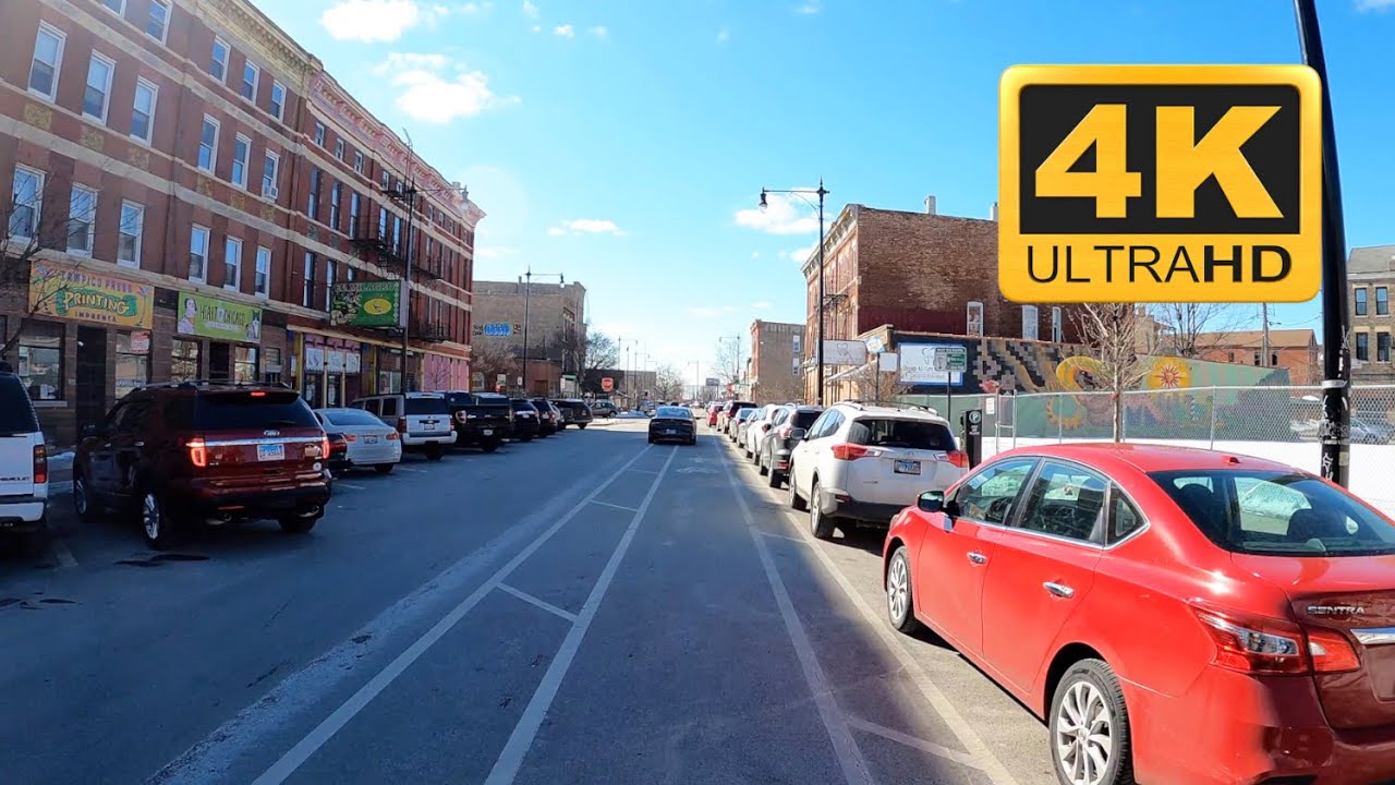 Winter Bike Ride Down Blue Island Avenue in Chicago [4K] - YouTube