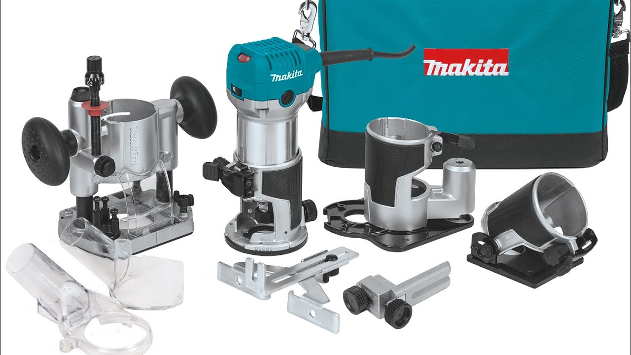 Makita RT0700CX3 Trimmer Kit -710W /Kit Supplied with 3 Bases and Handy ...