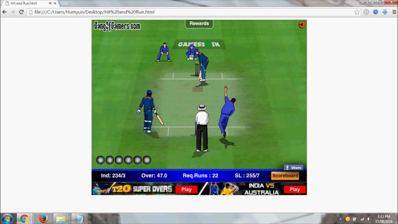 Hit And Run Cricket Game Walkthrough - YouTube