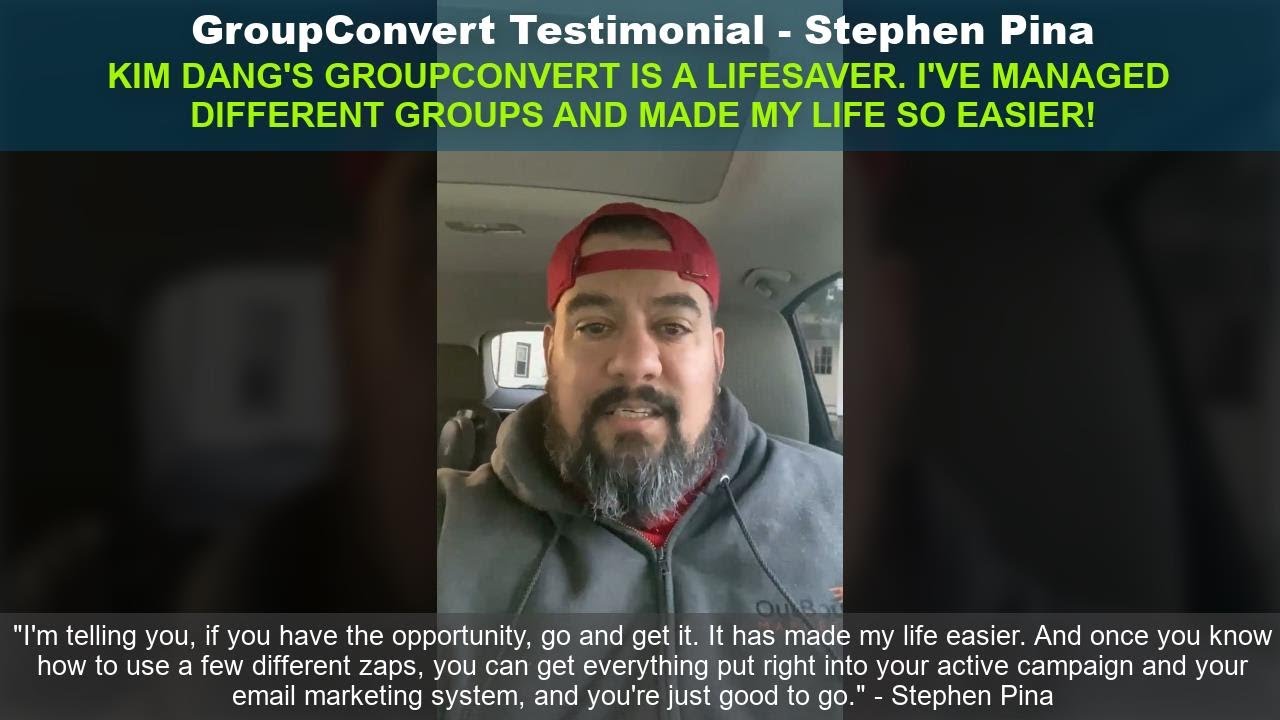 GroupConvert Testimonial - Stephen Pina - YouTube
