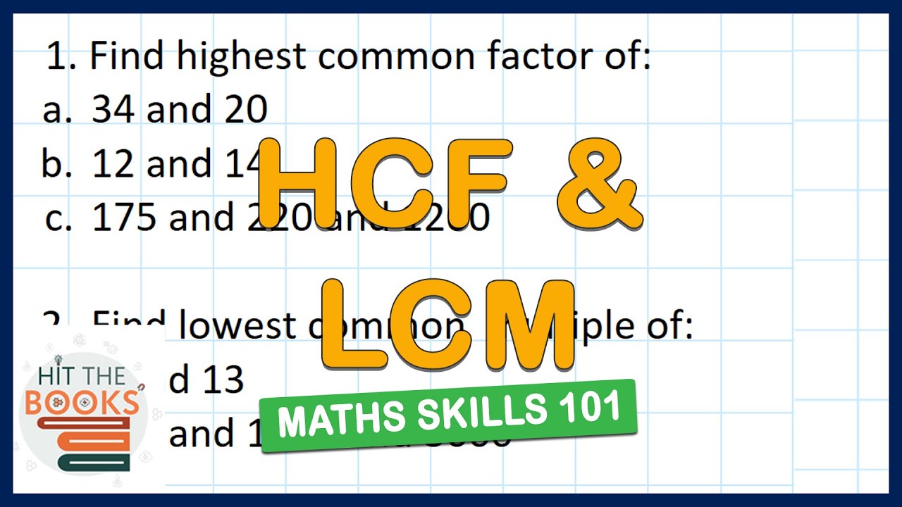 How To Highest Common Factor And Lowest Common Multiple Maths Skills